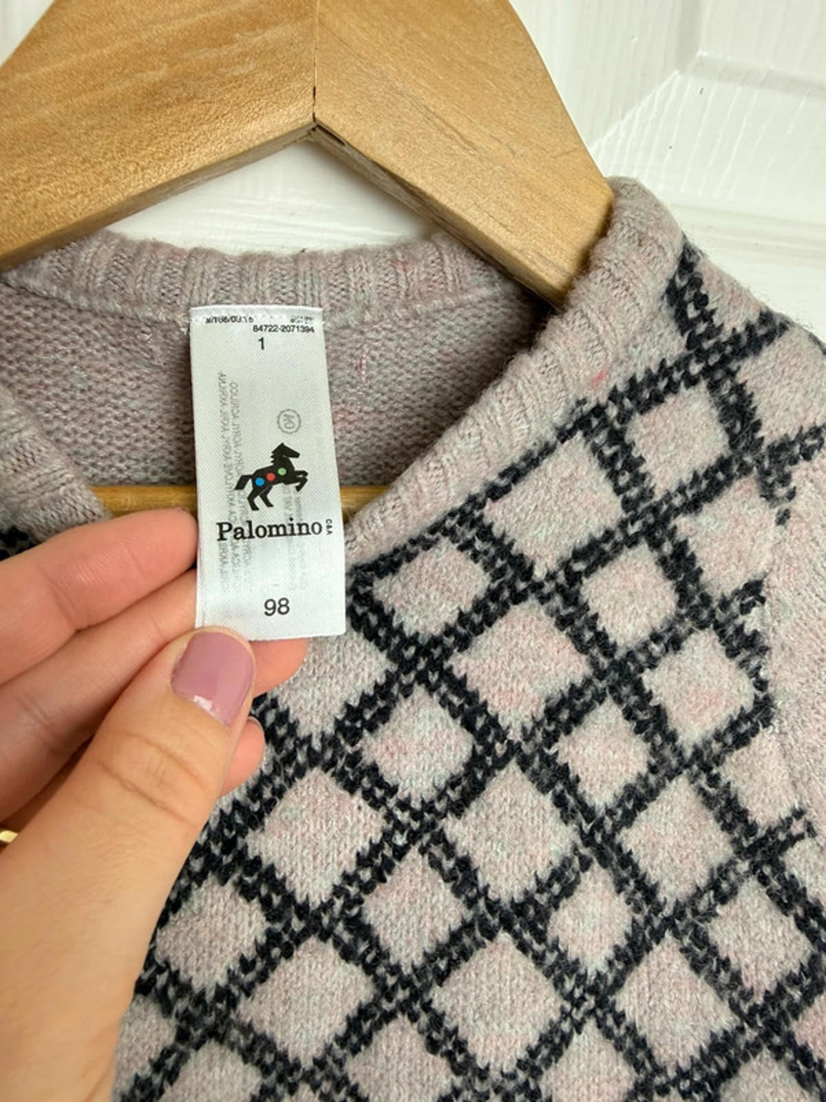 Palomino Kids Blush Pink & Black Diamond Knit Jumper – New Without Tag ...