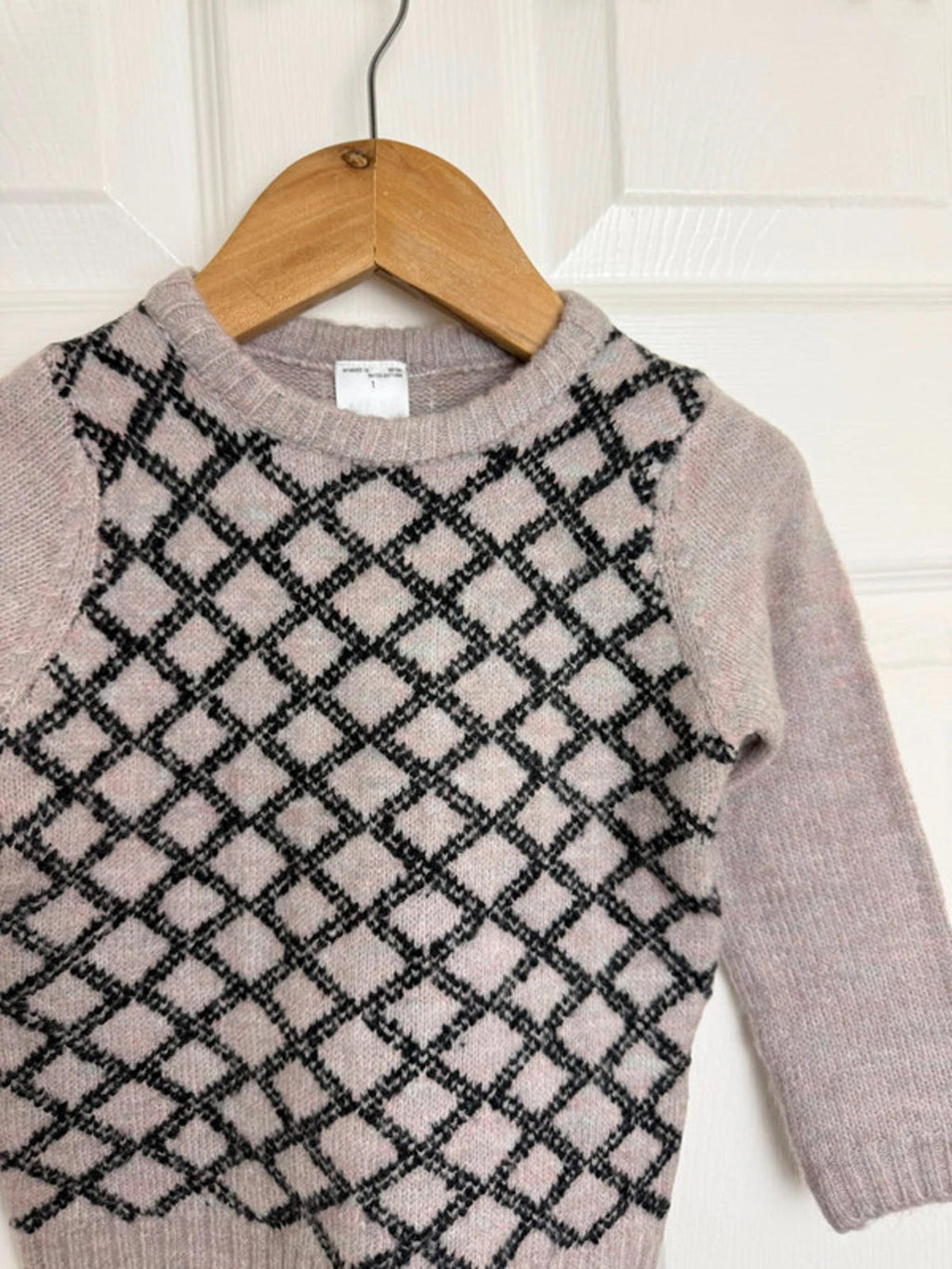 Palomino Kids Blush Pink & Black Diamond Knit Jumper – New Without Tag ...