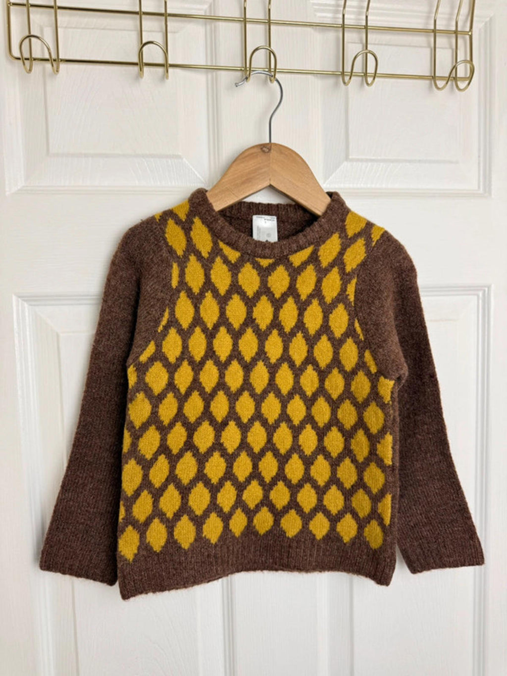Palomino Kids Brown & Mustard Diamond Knit Jumper – New Without Tags ...