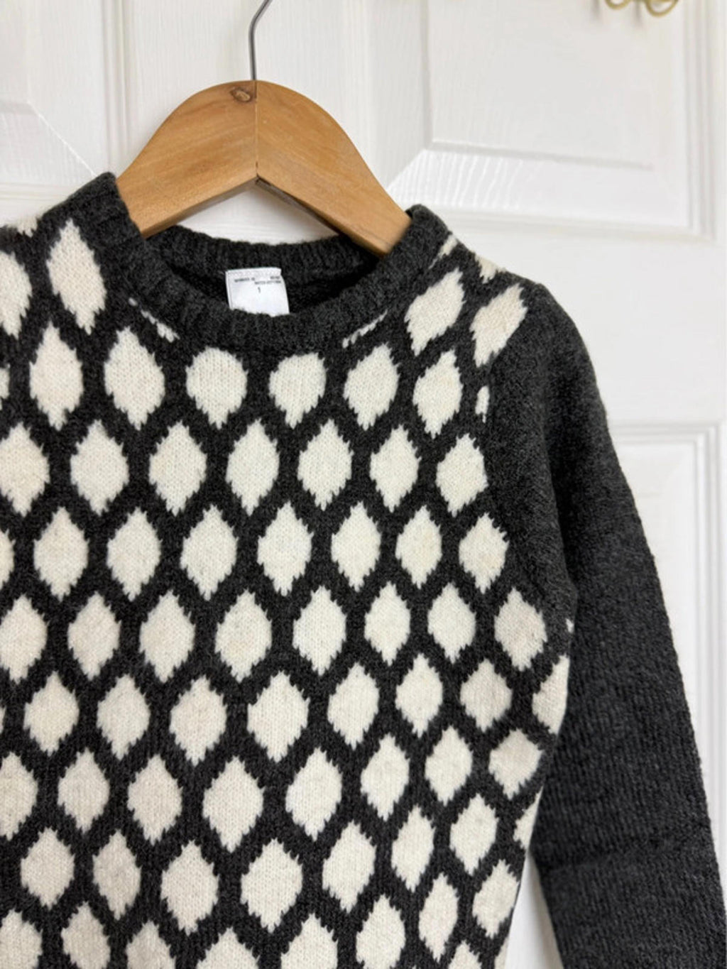 Palomino Kids Charcoal & Cream Diamond Knit Jumper – New Without Tags ...