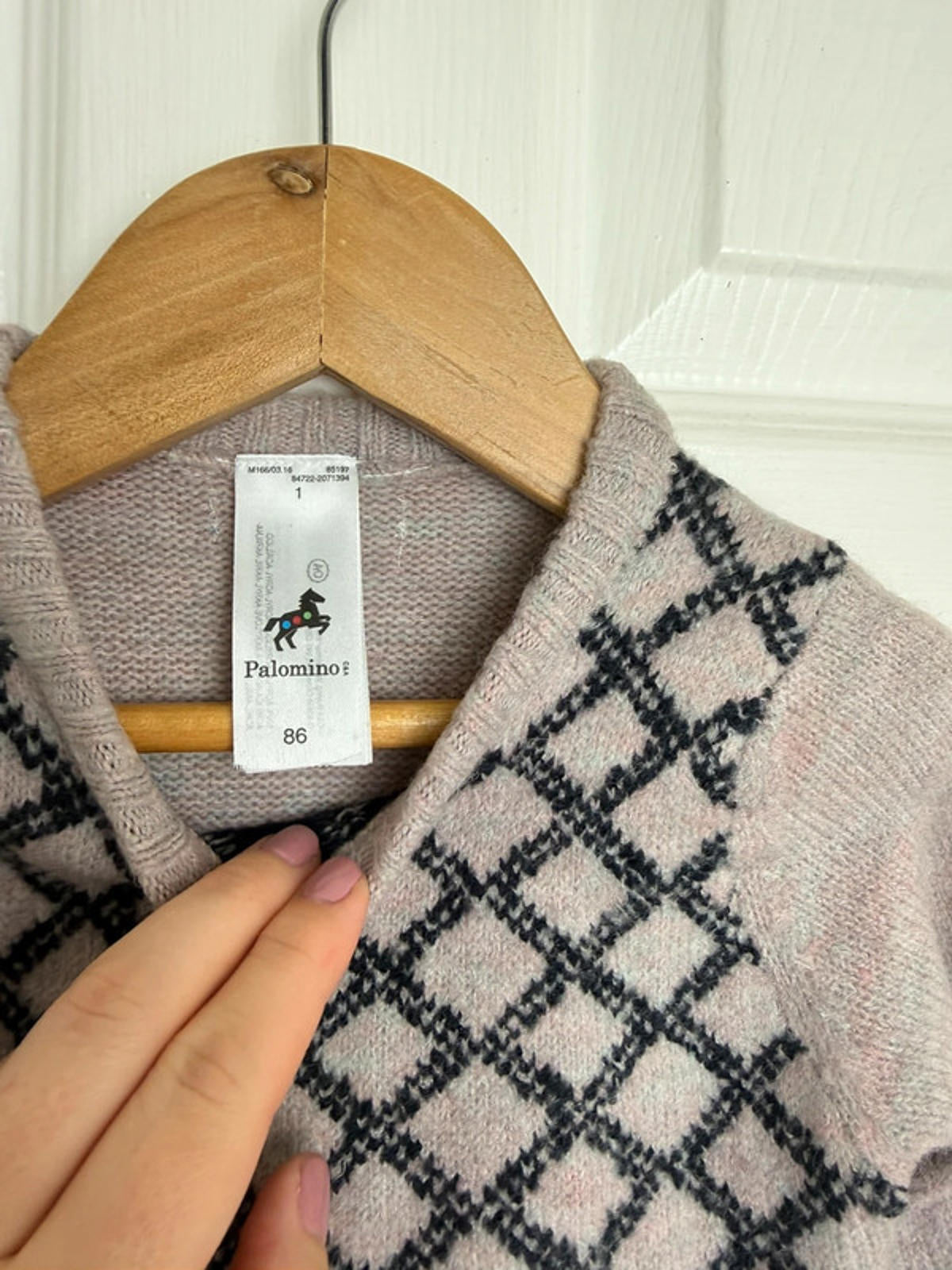 Palomino Kids Blush Pink & Black Diamond Knit Jumper – New Without Tag ...