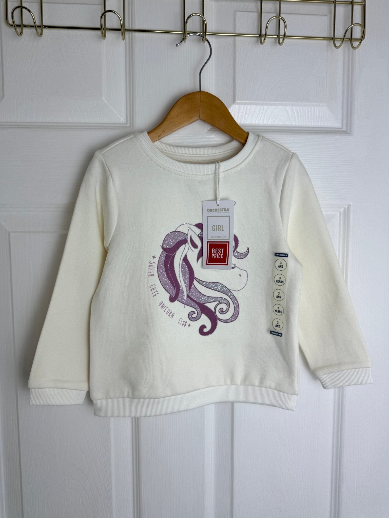 Orchestra Cream Unicorn Sweater for Girls | Soft & Stylish – Back On ...