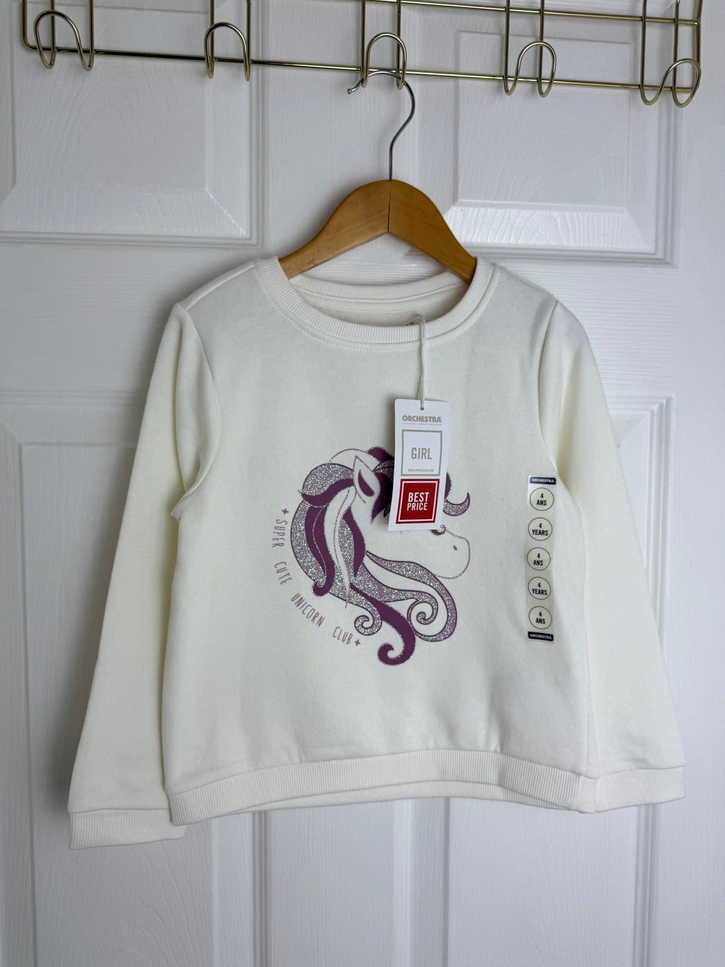 Orchestra Cream Unicorn Sweater for Girls | Soft & Stylish – Back On ...